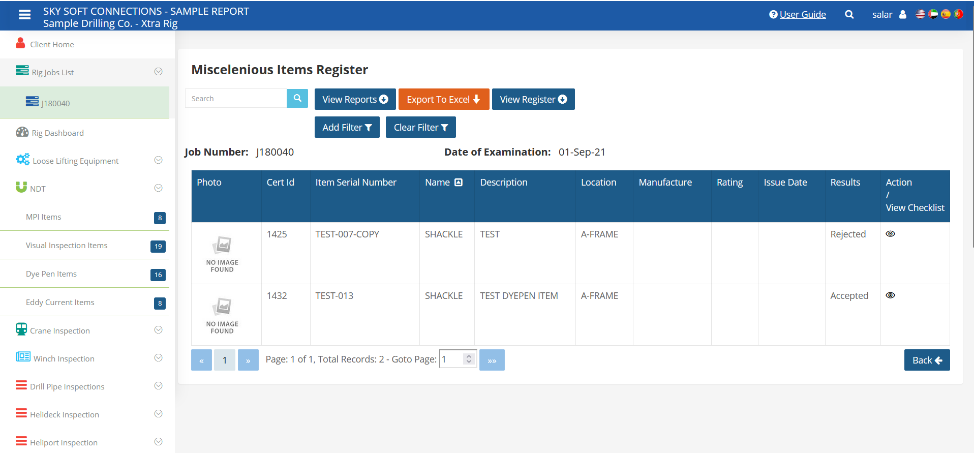 NDT Inspection Management Software - inspectiontrack