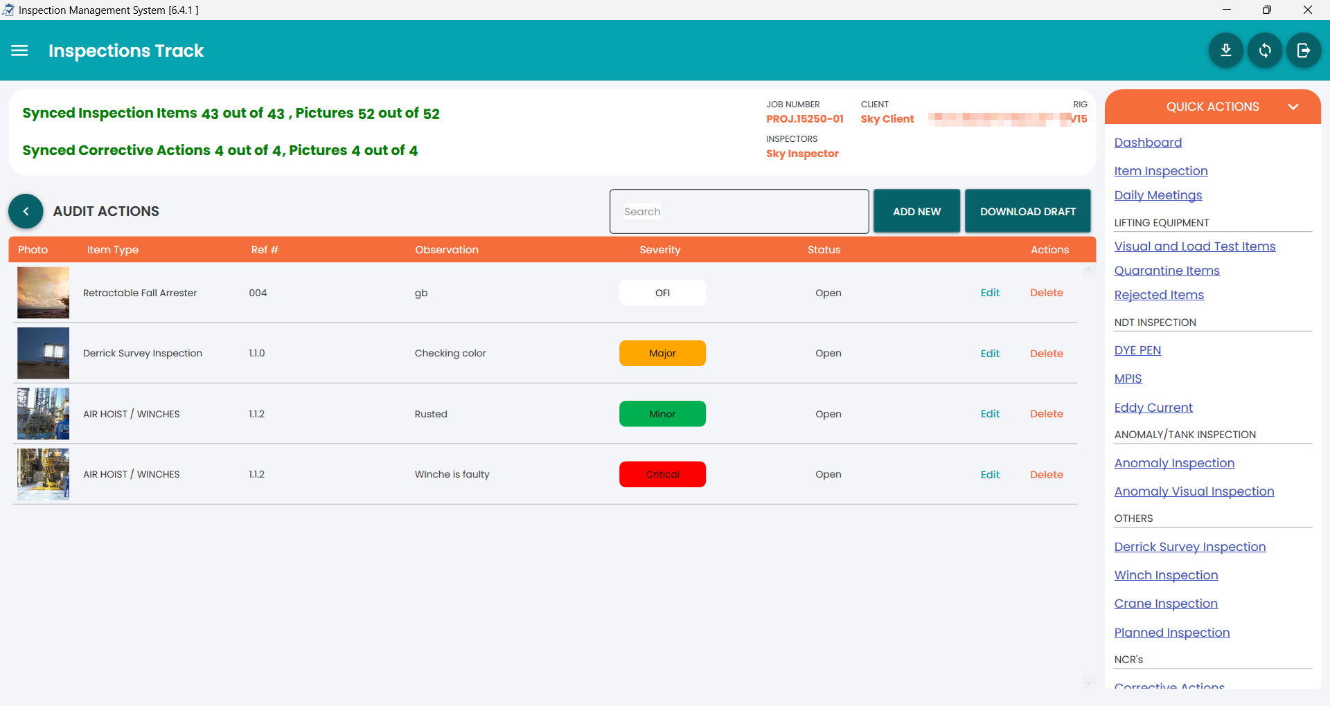 Audit Inspections - inspectiontrack